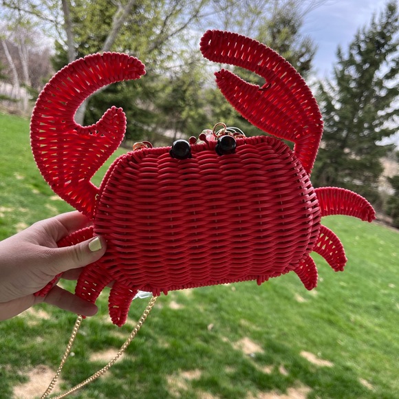 Bags | Viral Marshalls Crab Seafood Wicker Rattan Crossbody Purse Nwt ...